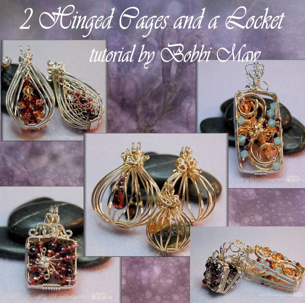 How to Wire Wrap 2 Hinged Cages and a Locket, Wire Wrap Pendant Tutori ...